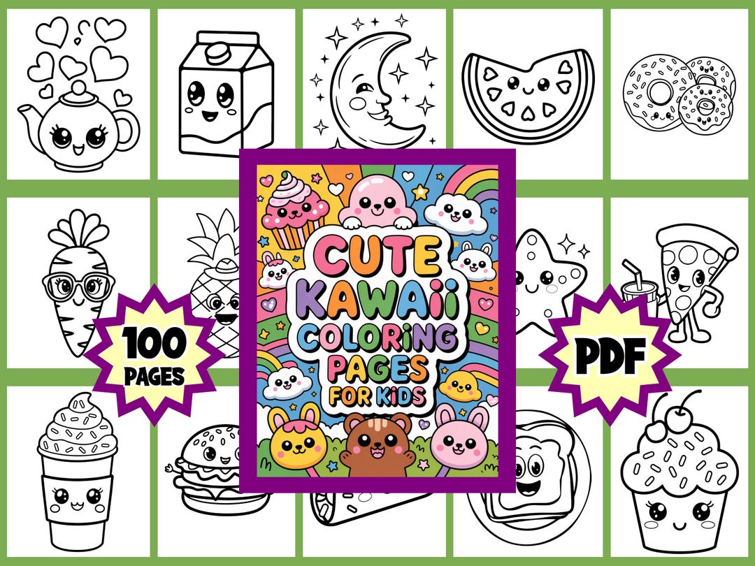 Kawaii Coloring Pages, Easy Bold Coloring Pages, Kids Coloring Pages ...