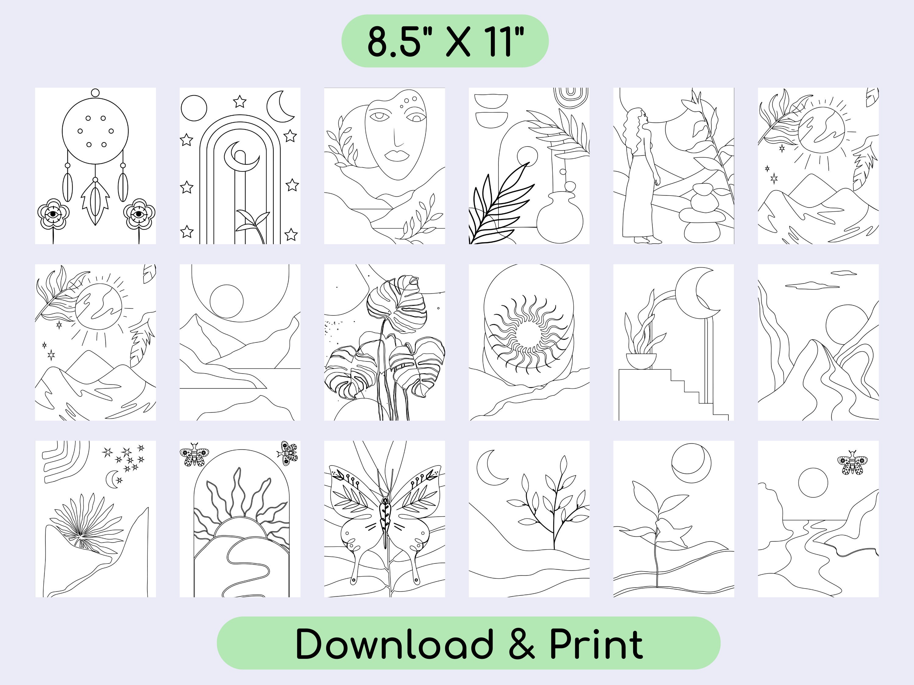 Minimalist Coloring Pages for Adults, Minimalist Coloring Pages ...