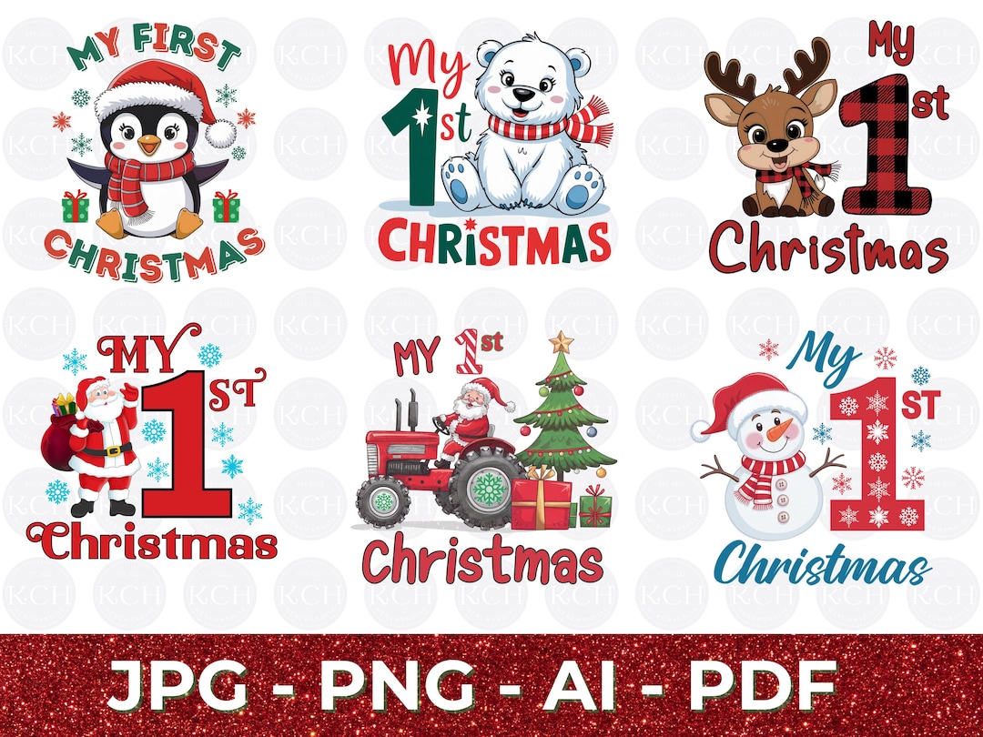 My First Christmas PNG, My First Chrstimas, Christmas Onesies, First ...