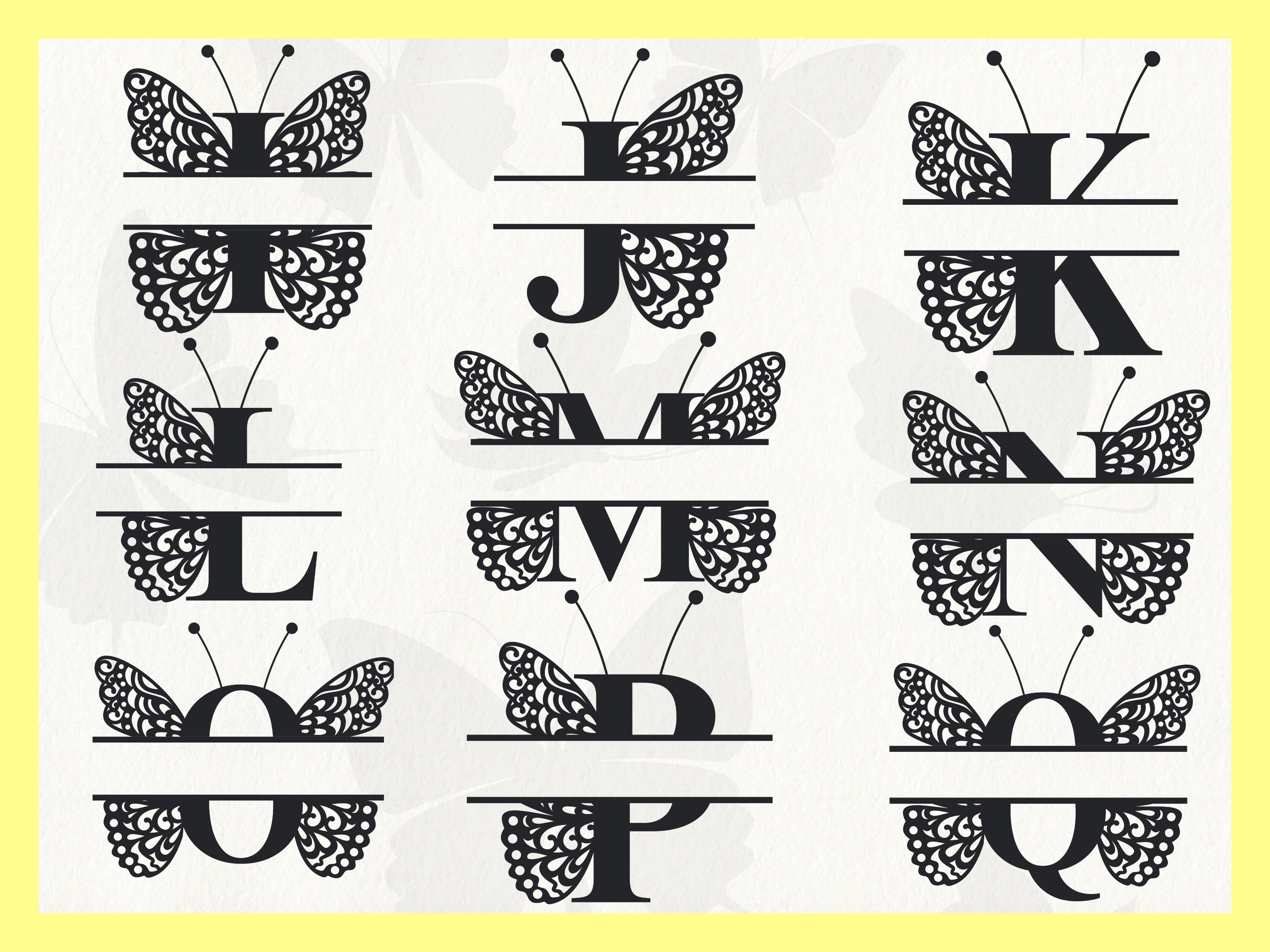 Family Name Monogram, Monogram Svg Bundle, Monogram Alphabet Svg ...