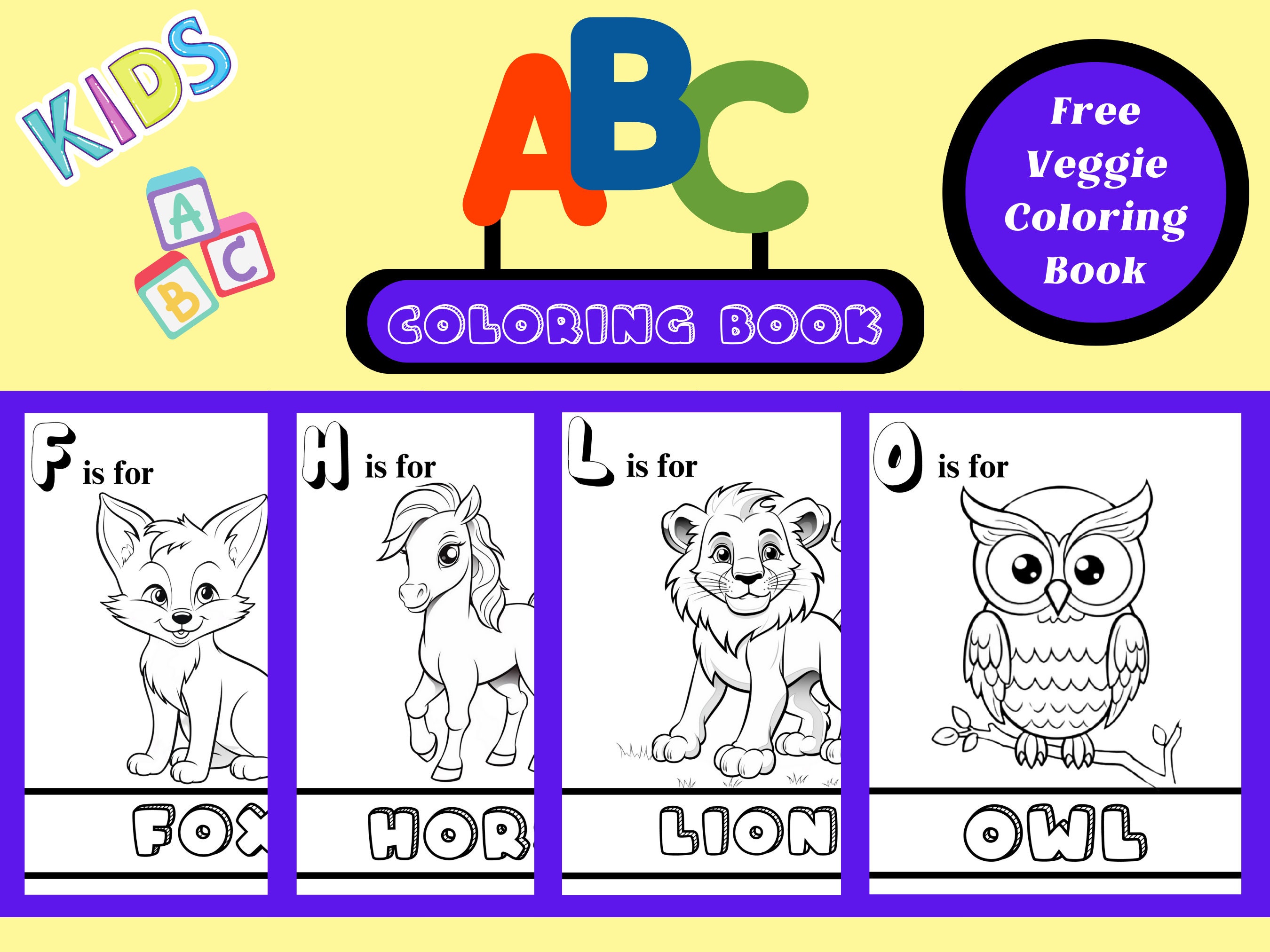 ABC Coloring Book, Baby ABC Coloring Book, ABC Coloring Pages, Abc ...