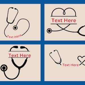 Monogram Stethoscope, Stethoscope Split Monogram Svg Bundle ...