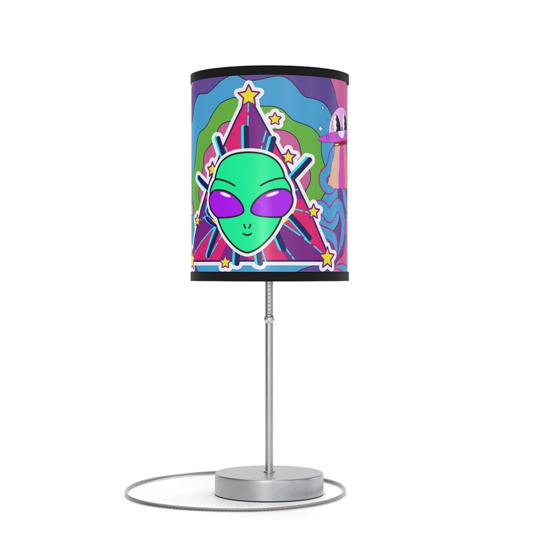 Alien, Weed, Mushroom , Psychedelic, Stoner Aesthetic Lamp on a Stand ...