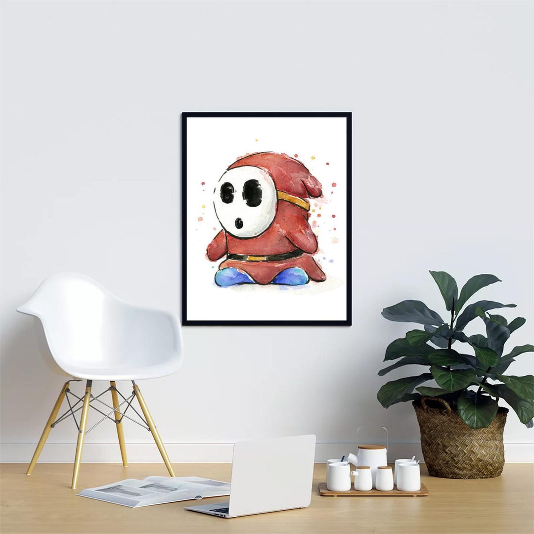 Shy Guy Watercolor Poster, Home Decoration for Those Who Love to ...