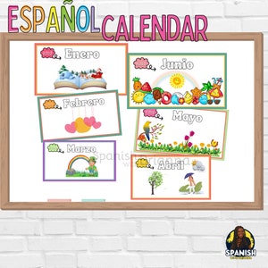 SPANISH Calendar Kit Calendario Escolar Back to School Bulletin Board ...