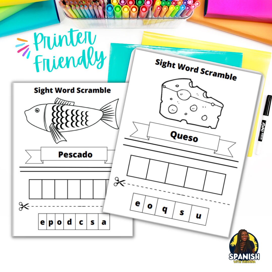 Spanish Word Scramble Game Hispanic Heritage Month Word Scramble ...