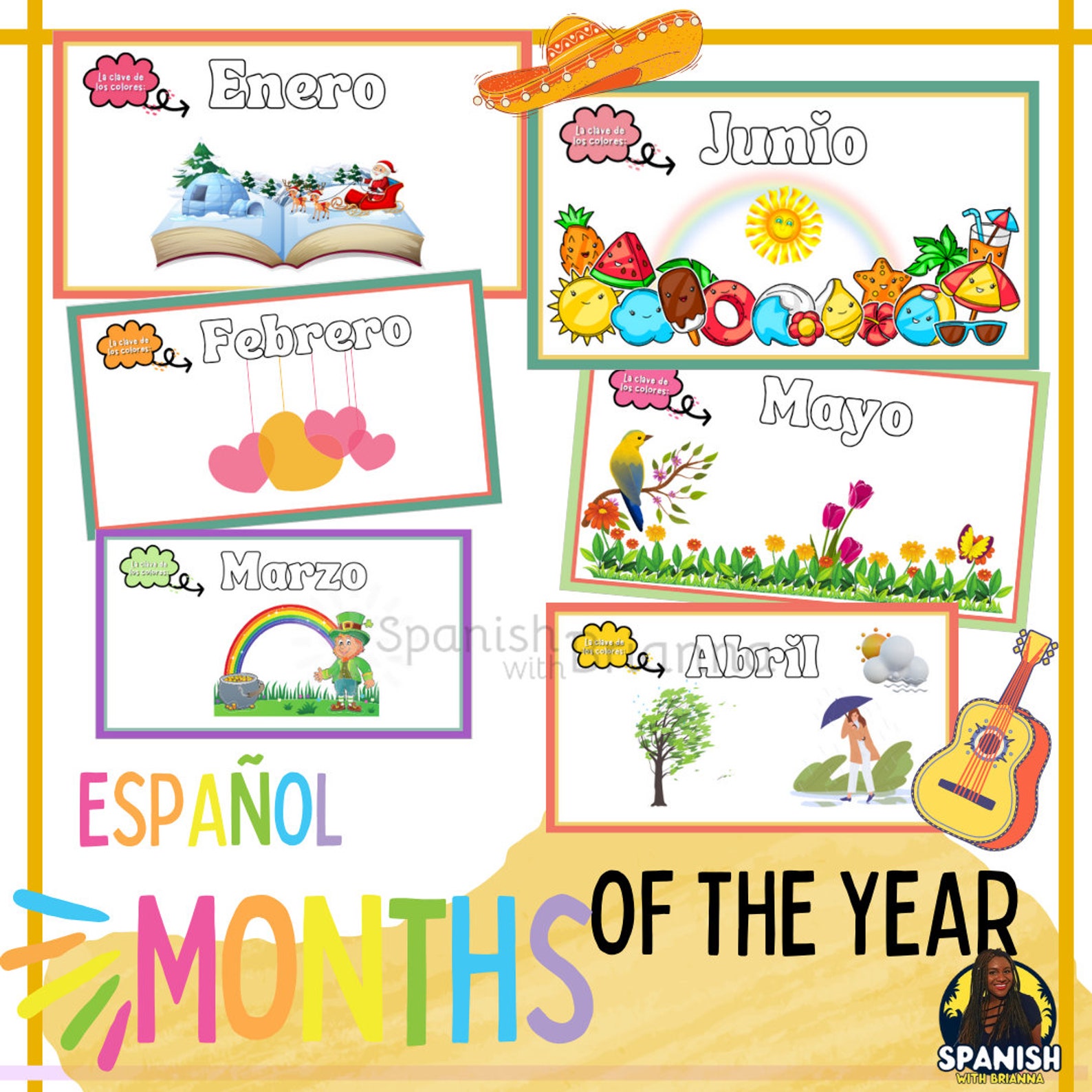 SPANISH Calendar Kit Calendario Escolar Back to School Bulletin Board ...