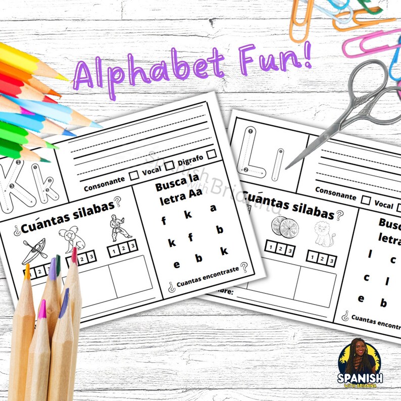 Spanish Printable Activity Pages Kindergarten Spanish Language Learning ...