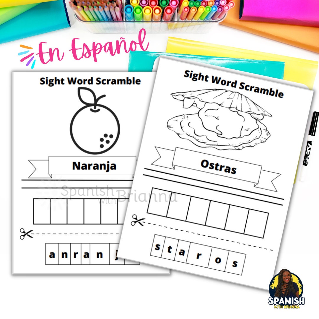 Spanish Word Scramble Game Hispanic Heritage Month Word Scramble ...