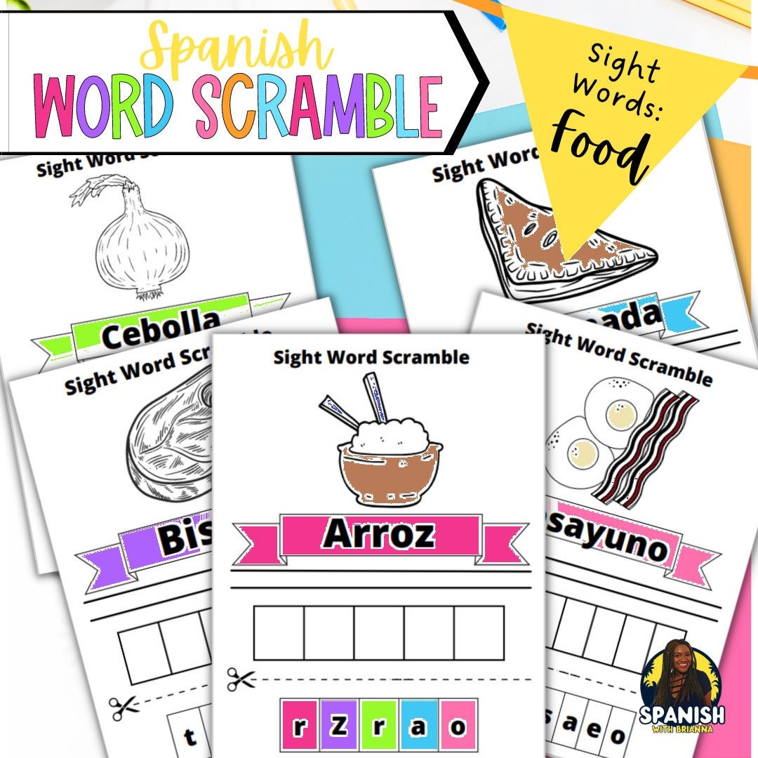 Spanish Word Scramble Game Hispanic Heritage Month Word Scramble ...