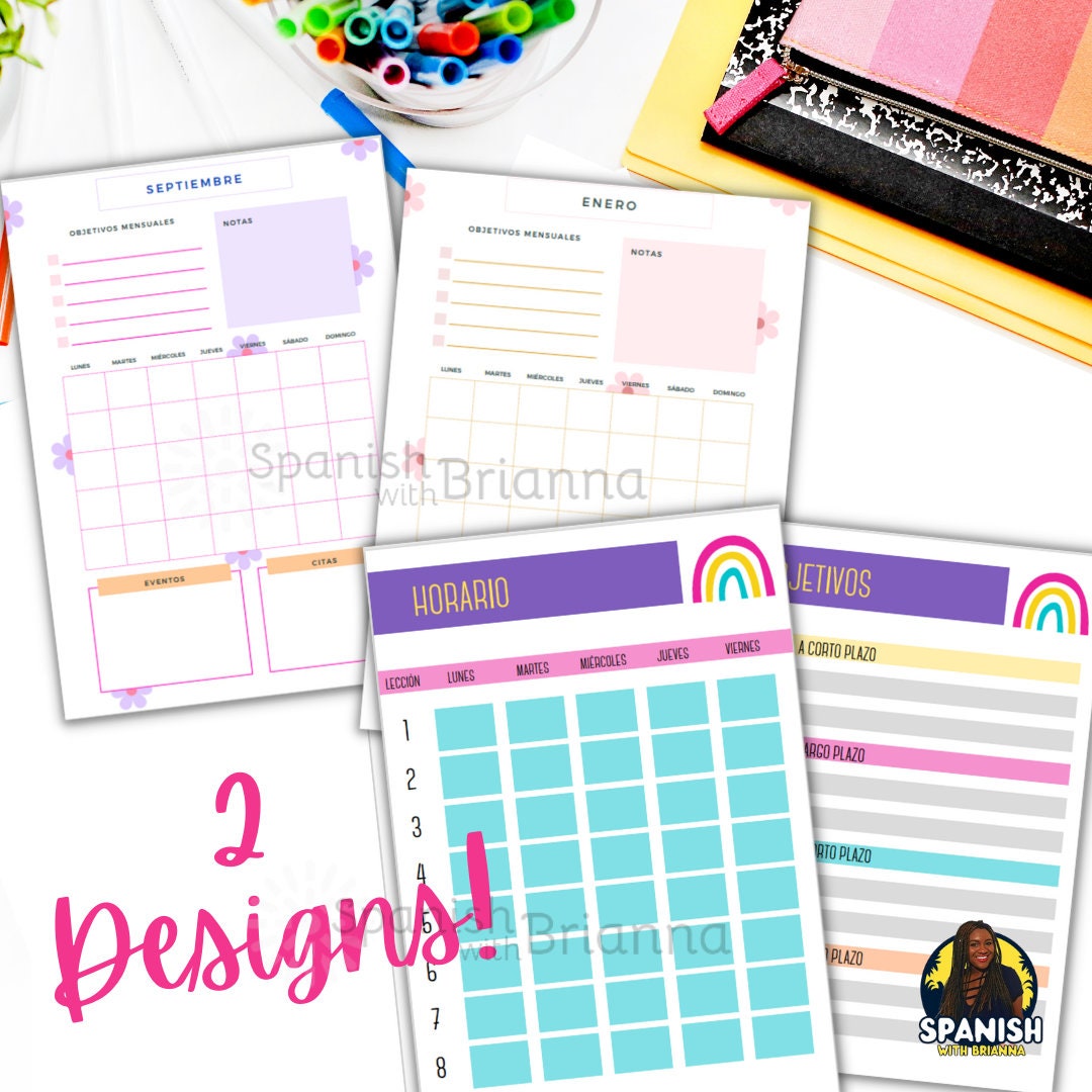 Master Classroom Planner Spanish Español Bilingual Teacher Planner 2022 ...