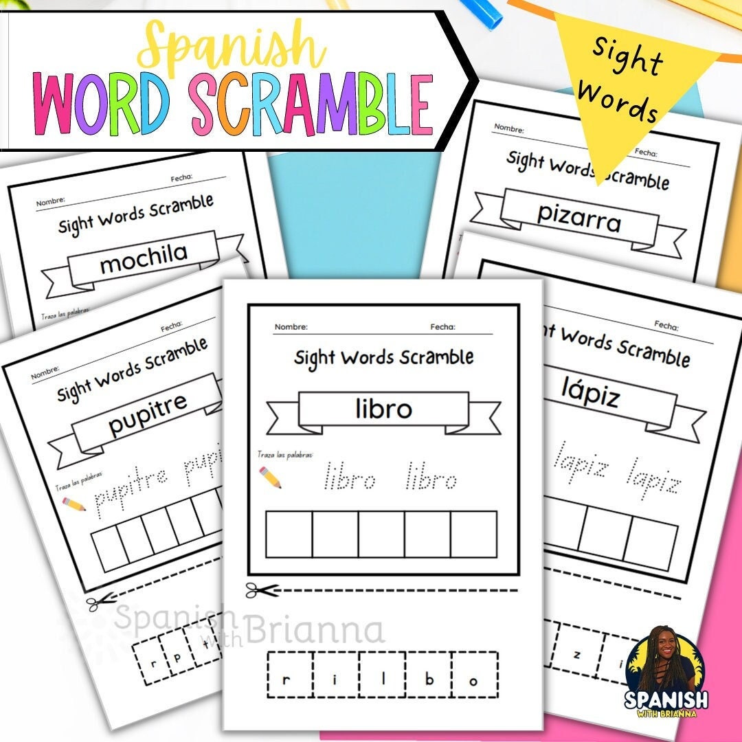 Spanish Word Search Bilingual Game Student Activity Español Spanish ...