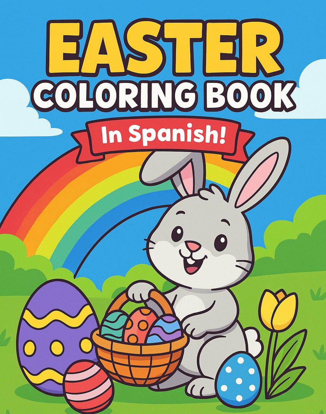Aprender Español: Bilingual Easter Coloring Book - Etsy