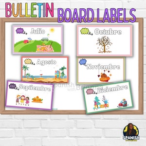 SPANISH Calendar Kit Calendario Escolar Back to School Bulletin Board ...