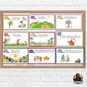 SPANISH Calendar Kit Calendario Escolar Back to School Bulletin Board ...