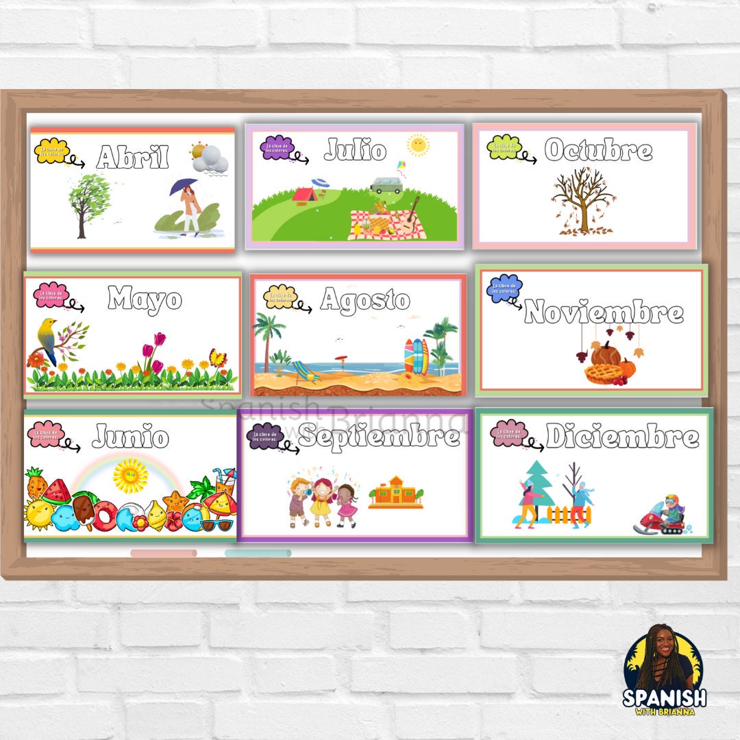SPANISH Calendar Kit Calendario Escolar Back to School Bulletin Board ...