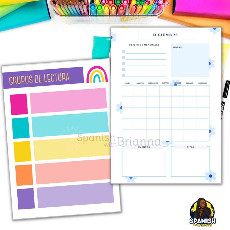 Master Classroom Planner Spanish Español Bilingual Teacher Planner 2022 ...