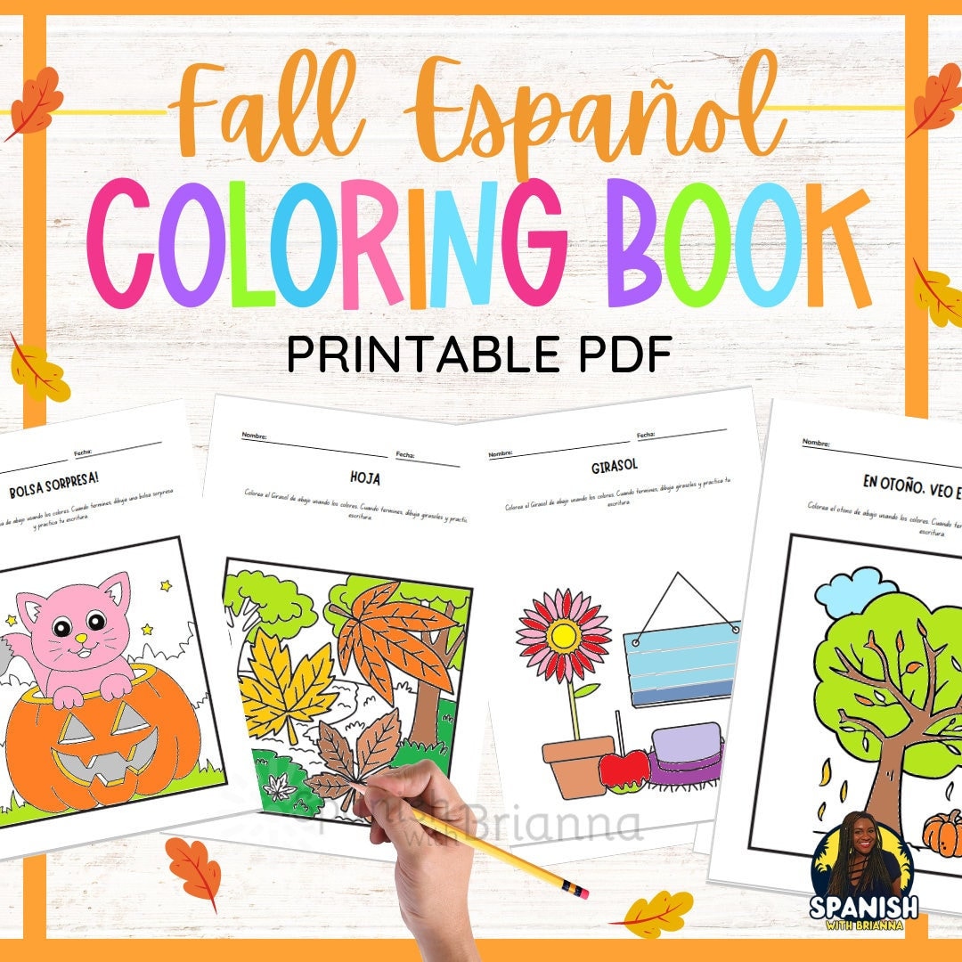 Spanish Coloring Pages Busy Book Halloween Coloring Book Thanksgiving ...