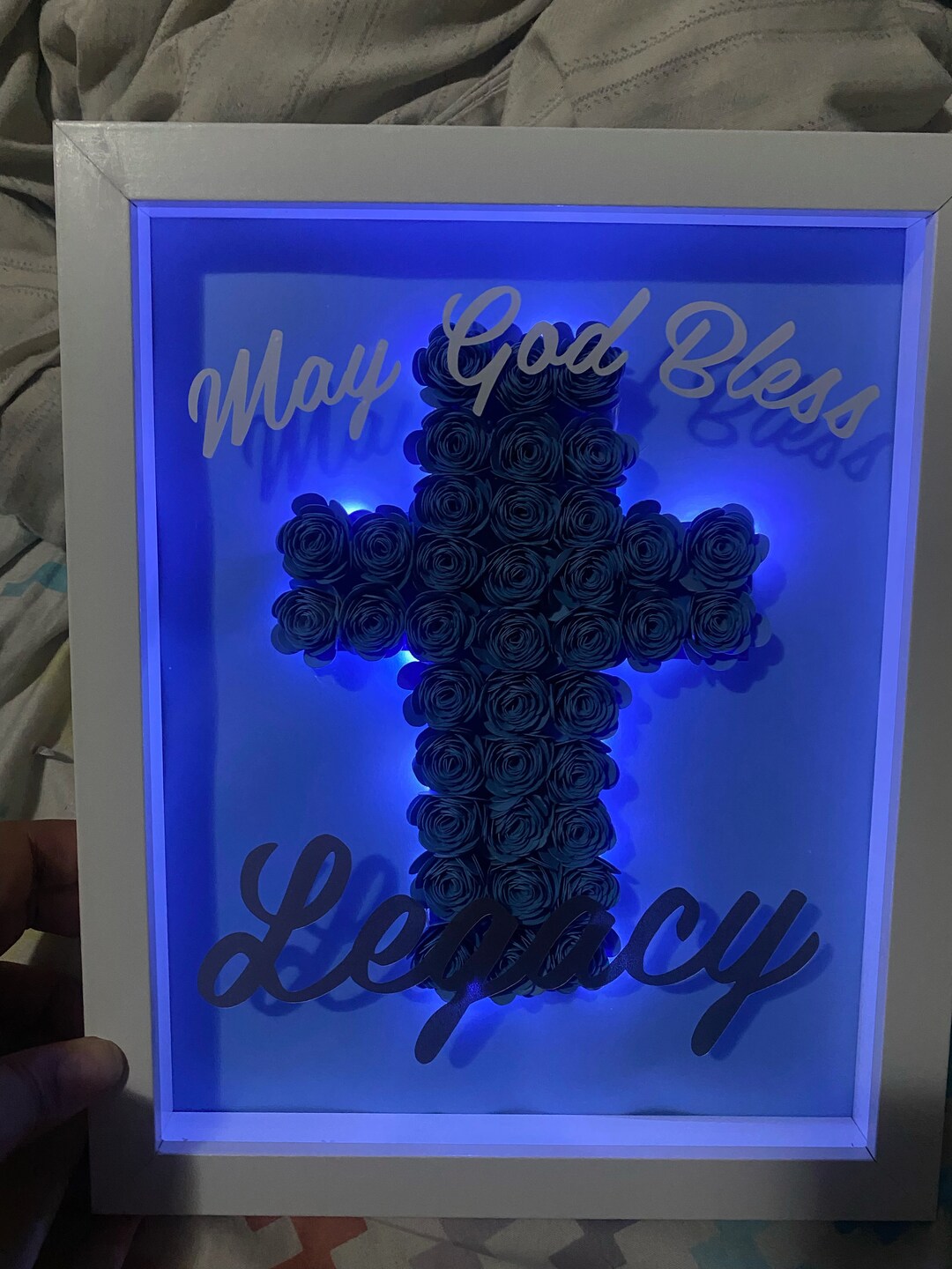 Custom Cross Flower Frame - Etsy