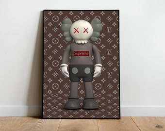 Kaws Design Wall Art - Etsy