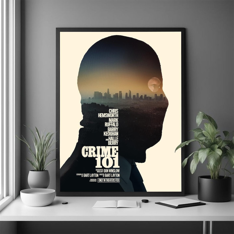 Neo Noir Crime Film Poster 2026, Suspense Thriller Movie Style Wall Art ...