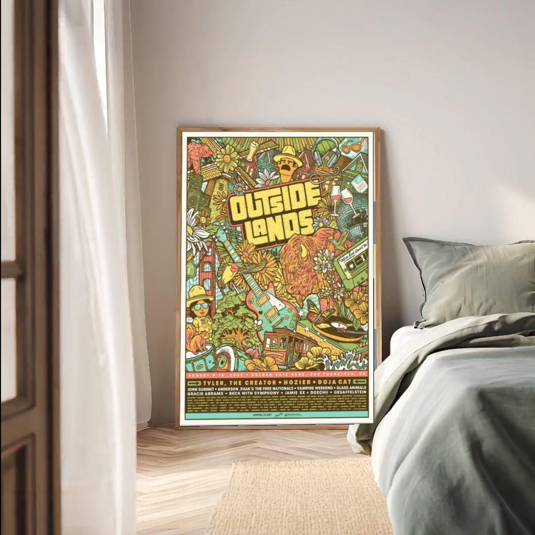 Outside Lands Festival Poster 2025 Psychedelic Music Event Wall Print ...