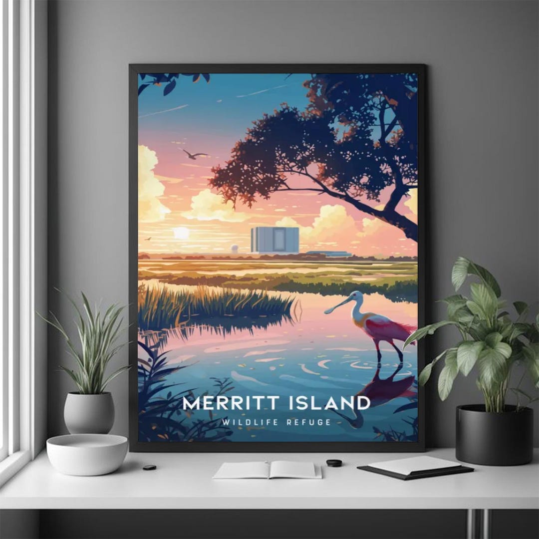 Merritt Island National Wildlife Refuge Poster – Florida Space Coast ...