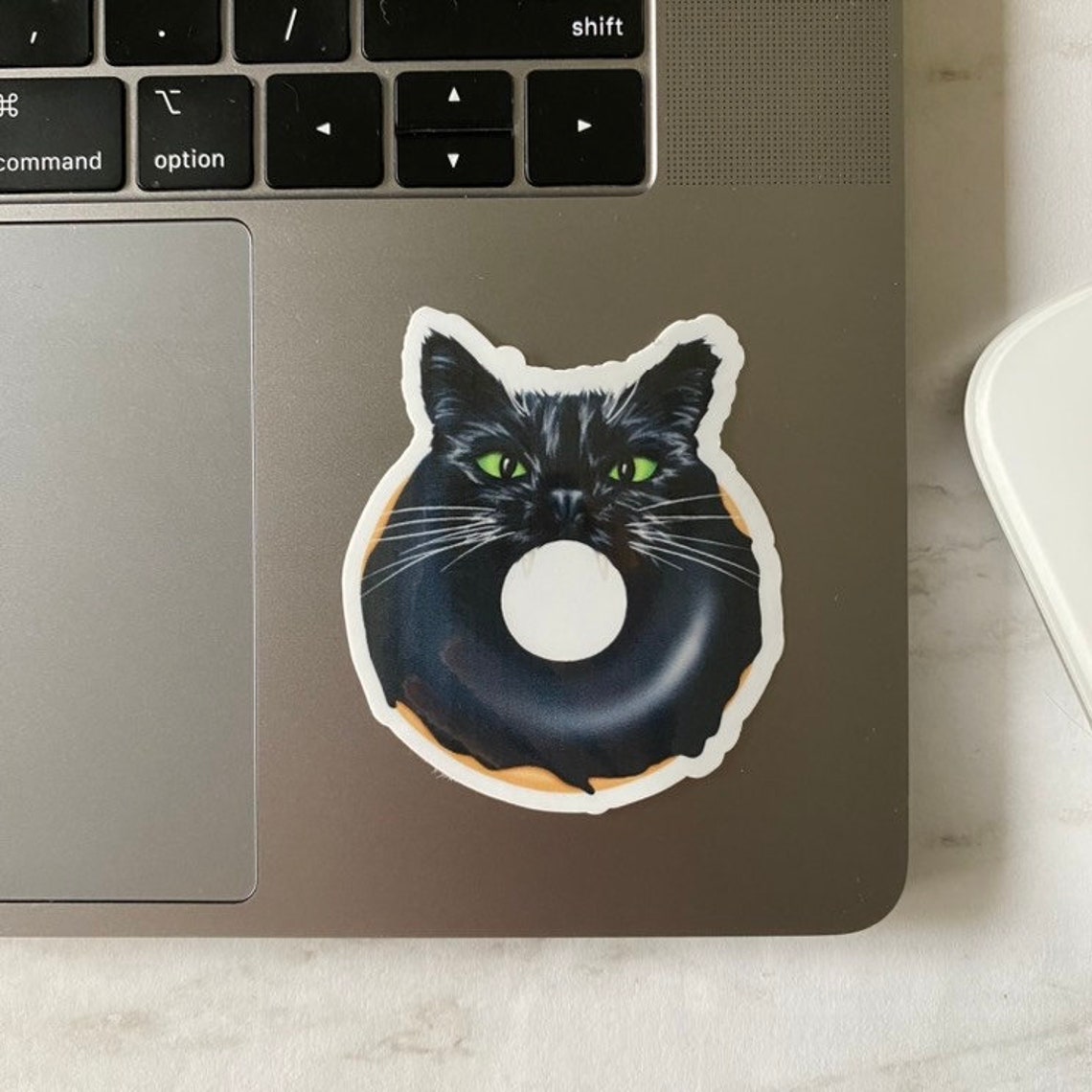 Halloween Black Cat Donut Sticker : 3 - Etsy