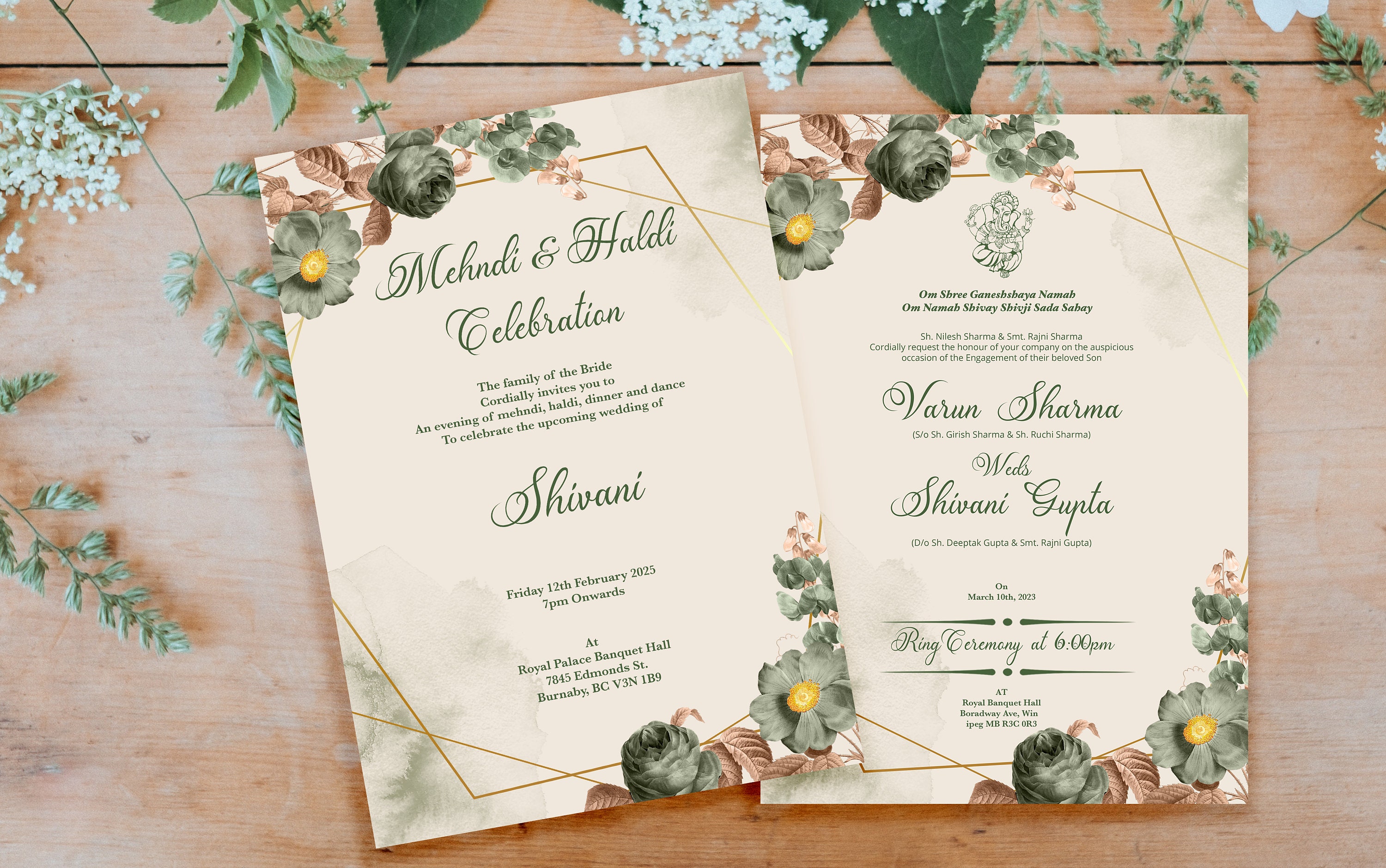 Hindu Wedding Invitation, Indian Wedding, Gujrati Wedding, Reception ...