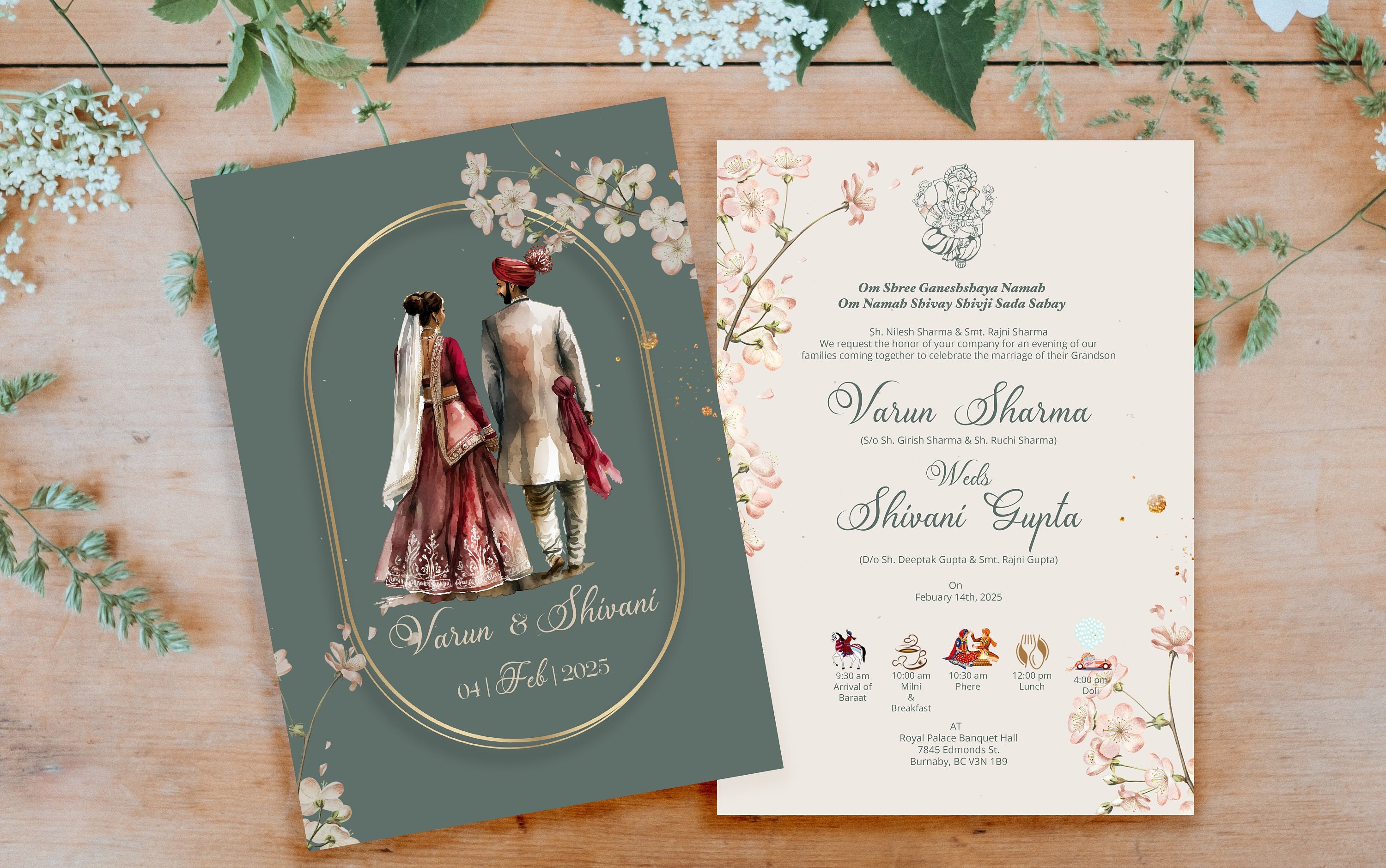 Beautiful Hindu Wedding Invitation, Indian Wedding, Gujrati Wedding ...