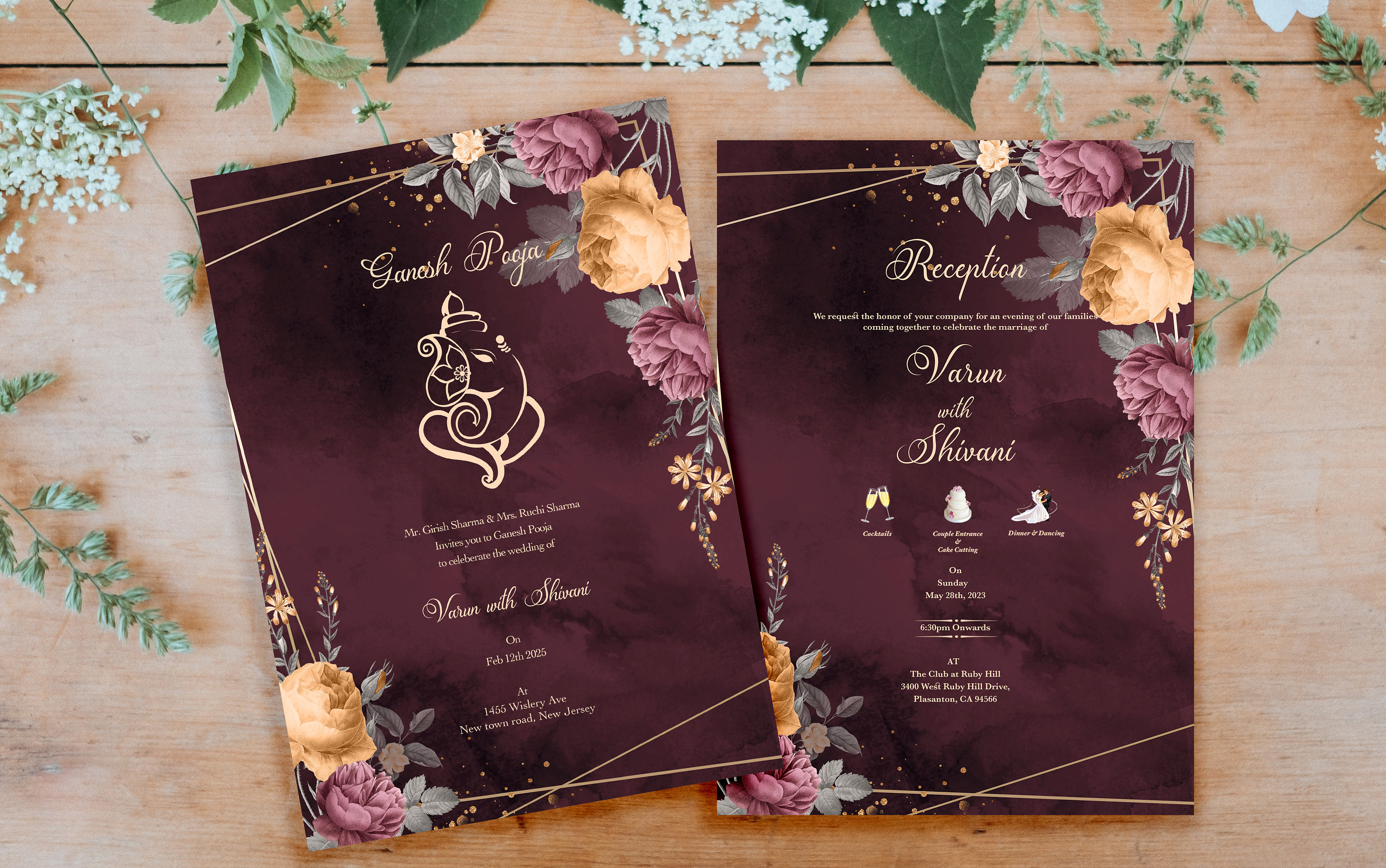 Beautiful Hindu Wedding Invitation, Indian Wedding, Gujrati Wedding ...