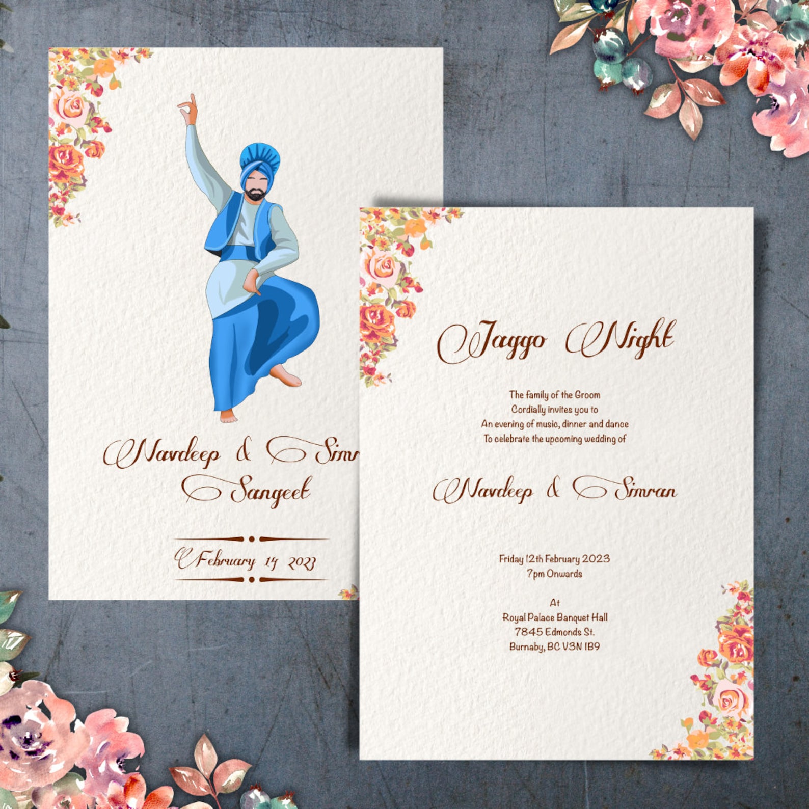 Sikh Wedding Card, Anand Karaj, Printed Wedding Cards, Punjabi Wedding ...