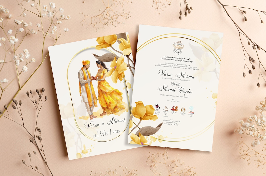 Hindu Wedding Invitation, Indian Wedding, Gujrati Wedding, Reception ...