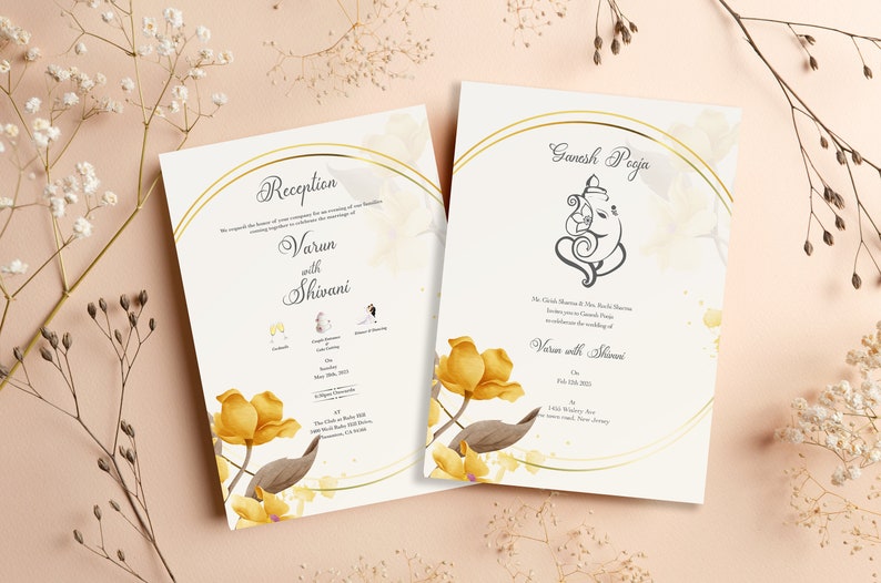 Hindu Wedding Invitation, Indian Wedding, Gujrati Wedding, Reception ...