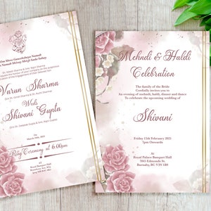 Beautiful Hindu Wedding Invitation, Indian Wedding, Gujrati Wedding ...