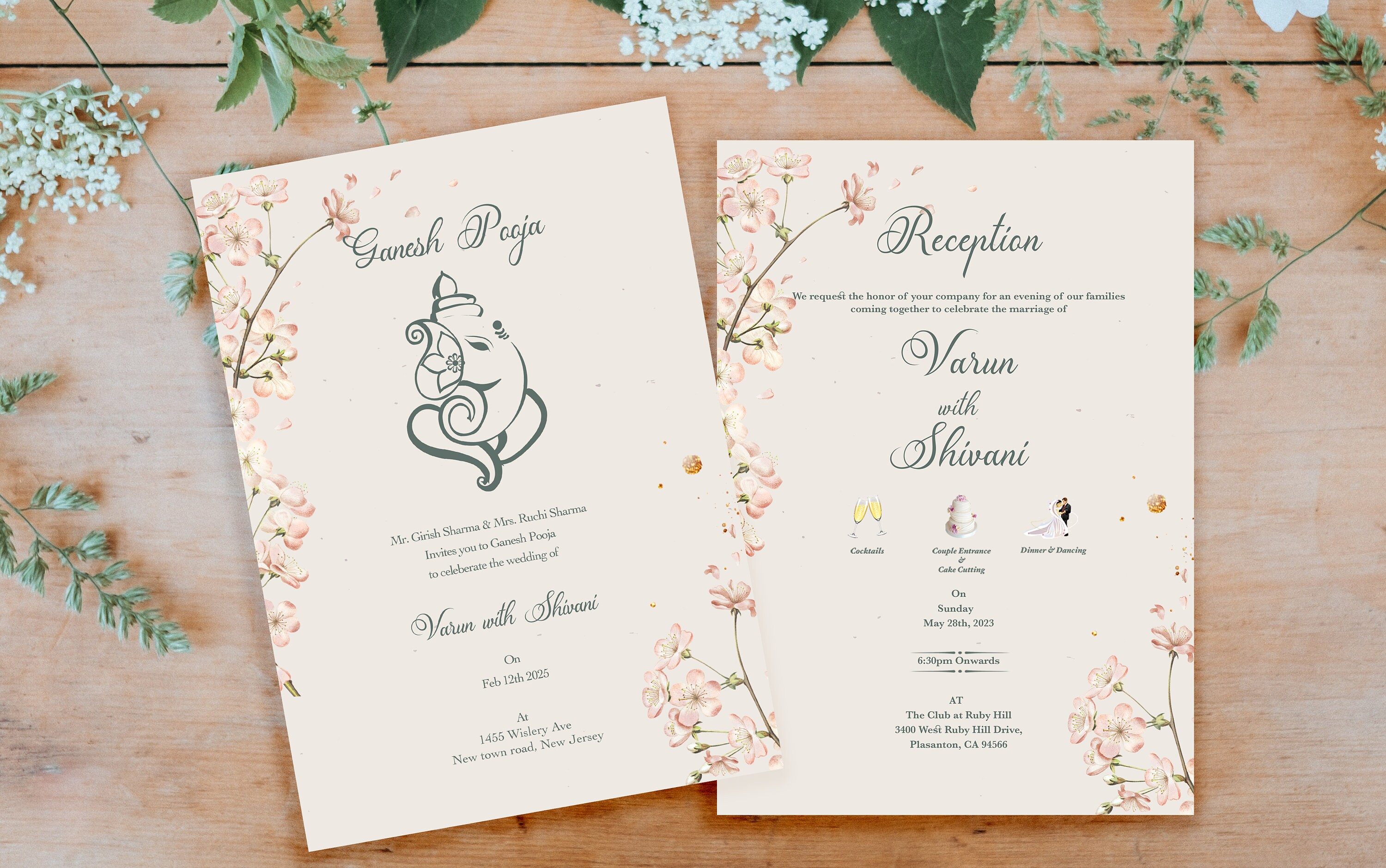 Beautiful Hindu Wedding Invitation, Indian Wedding, Gujrati Wedding ...
