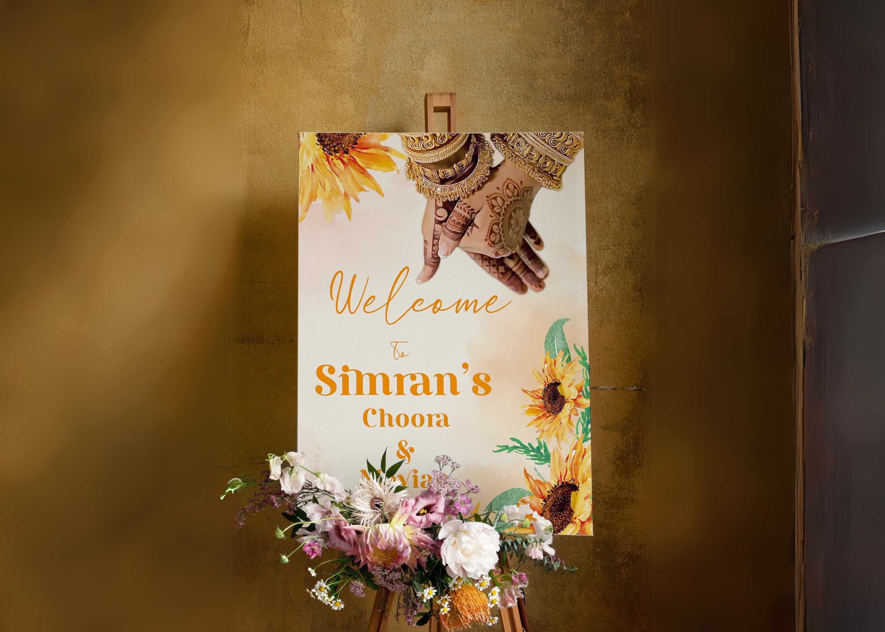 Choora Welcome Sign, Mayian Welcome Sign, Vatna Wedding Sign, Sikh ...