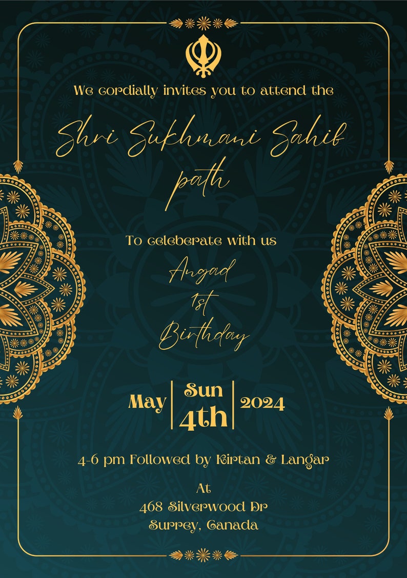 Shri Sukhmani Sahib Path Invitation, Akhand Path Sahib Invitation ...