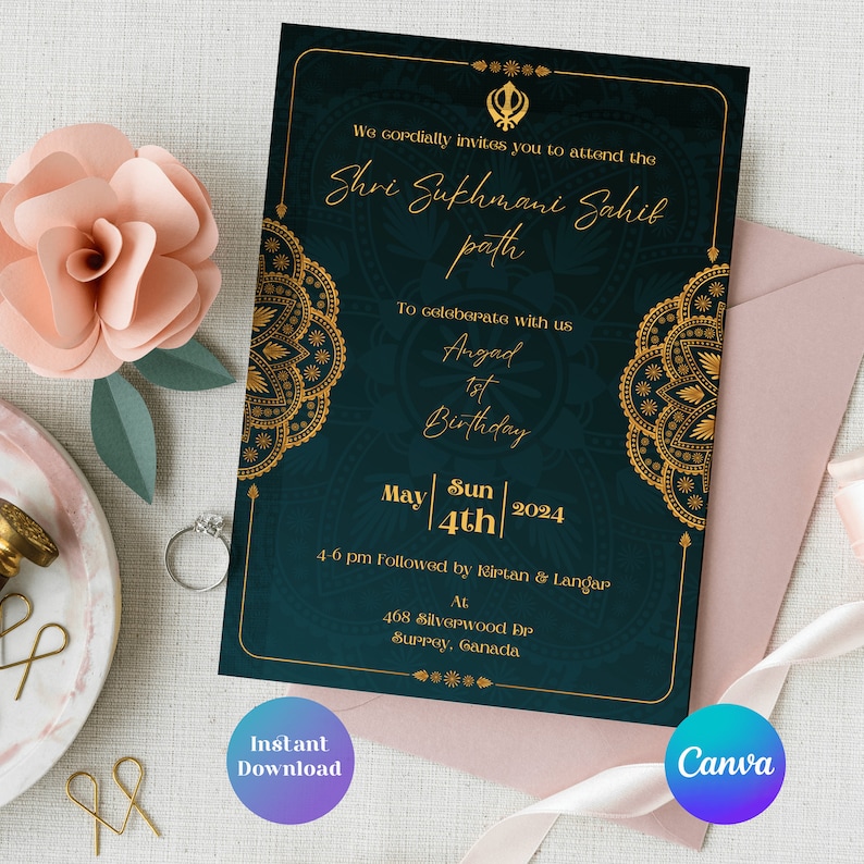 Shri Sukhmani Sahib Path Invitation, Akhand Path Sahib Invitation ...