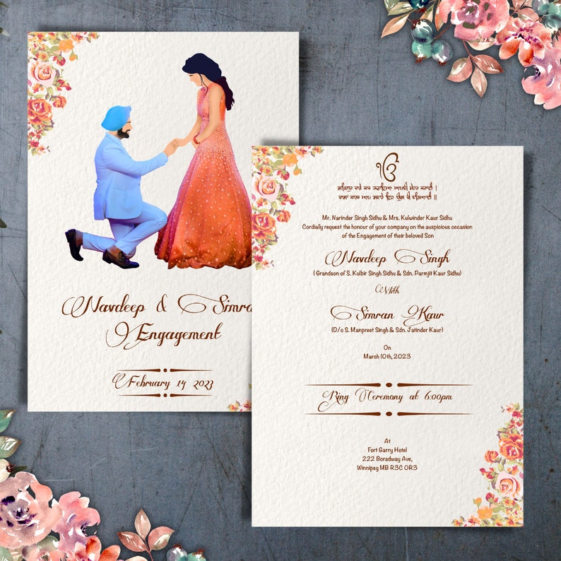 Sikh Wedding Card, Anand Karaj, Printed Wedding Cards, Punjabi Wedding ...