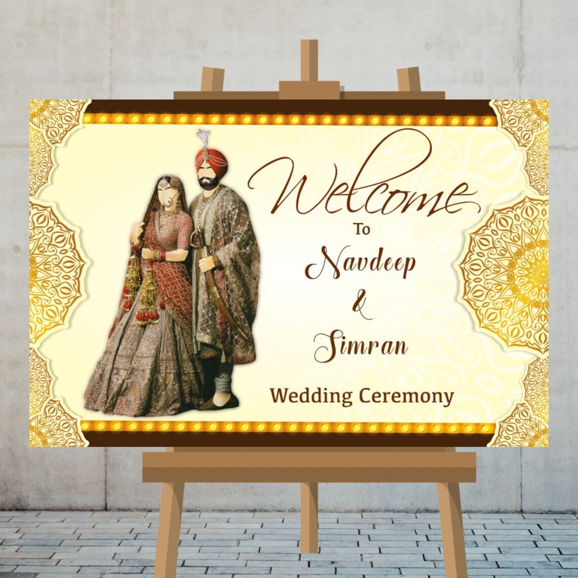 Modern Sikh Wedding Card, Includes Anand Karaj, Reception Card, Mehndi ...