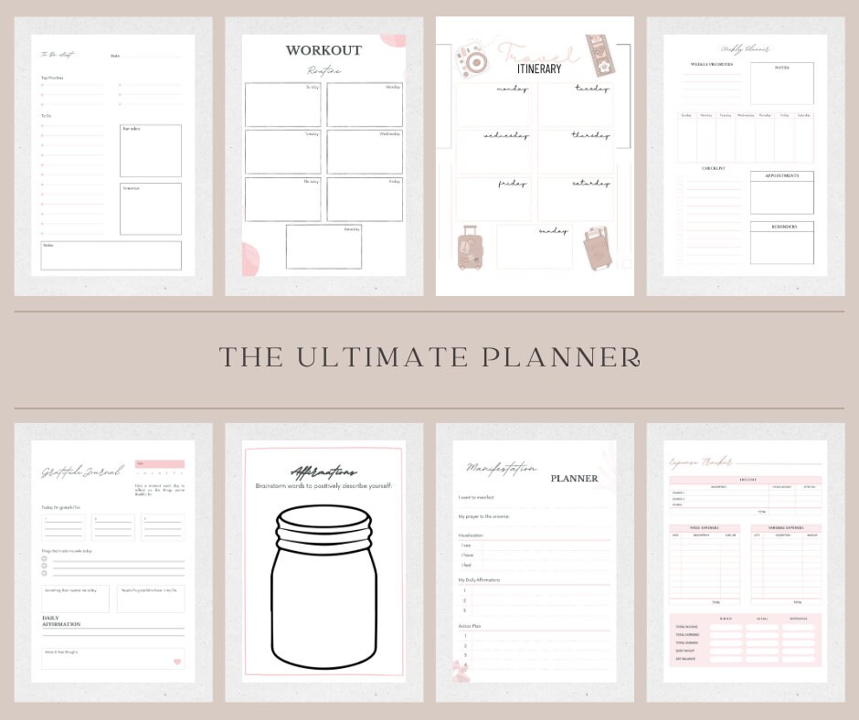 Ultimate Planner Printable Digital Item A4 107 Pages - Etsy