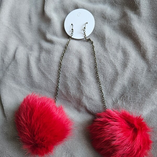 Fur Earrings - Etsy