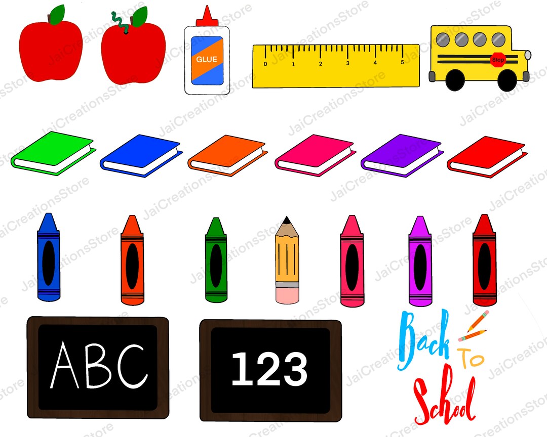 Ultimate Back to School Bundle, School Png Bundle, School Supplies Png ...