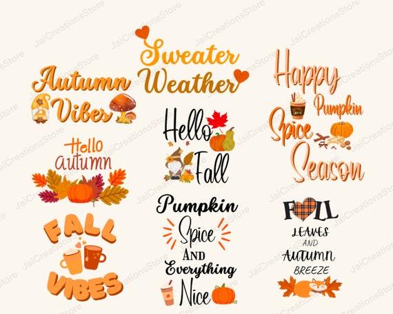 Fall Quotes Png Bundle Fall Quotes Autumn Quotes Png Bundle - Etsy