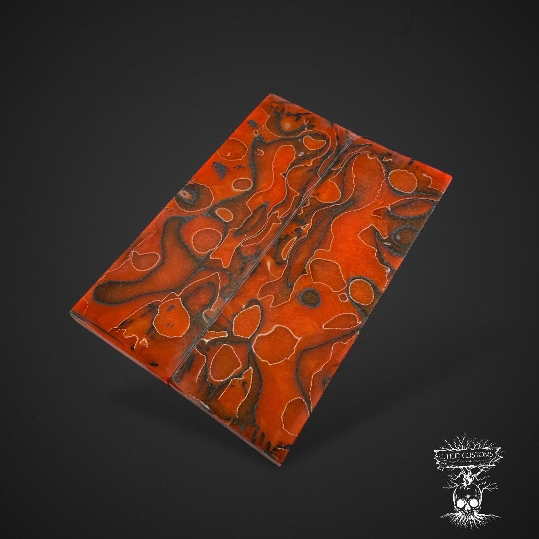 1991 JHC Coppercore/carbon Fiber Magma Crater Knife Scales - Etsy