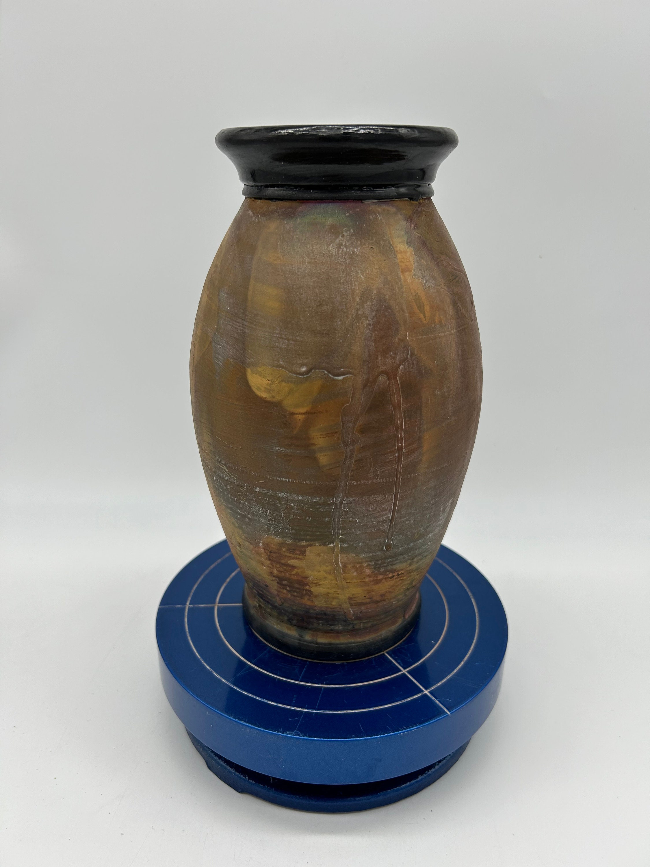 Unique Raku Vase With Copper Matt Finish - Etsy