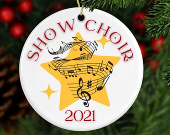 Show Choir Music Notes Cute Unique Christmas Ornament, Choir Teacher ...