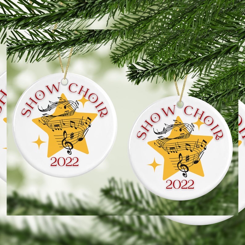 Show Choir Music Notes Cute Unique Christmas Ornament, Choir Teacher ...