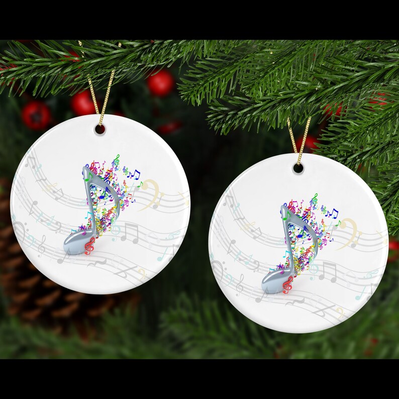 Music Notes and Treble Clef Christmas Ornament Gift Strings - Etsy